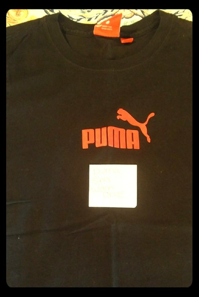 Puma | Tops | Puma Logo Graphic Tshirt | Poshmark